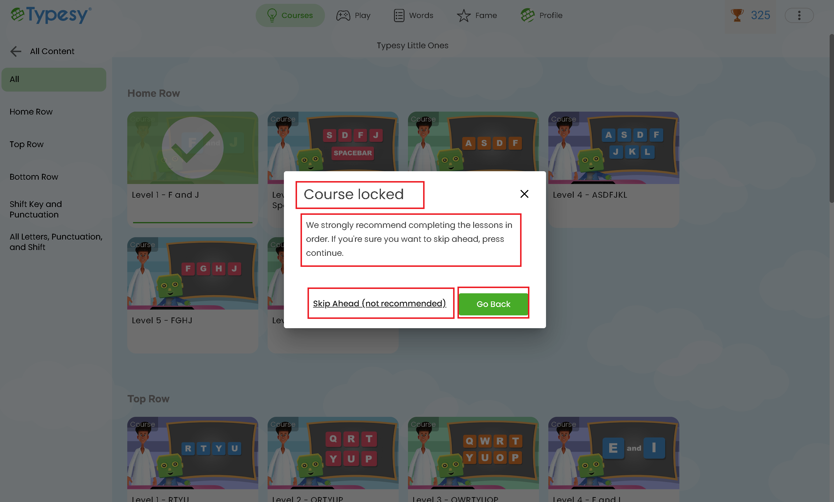 What do the Green Check and Lock icons on the course cards mean?